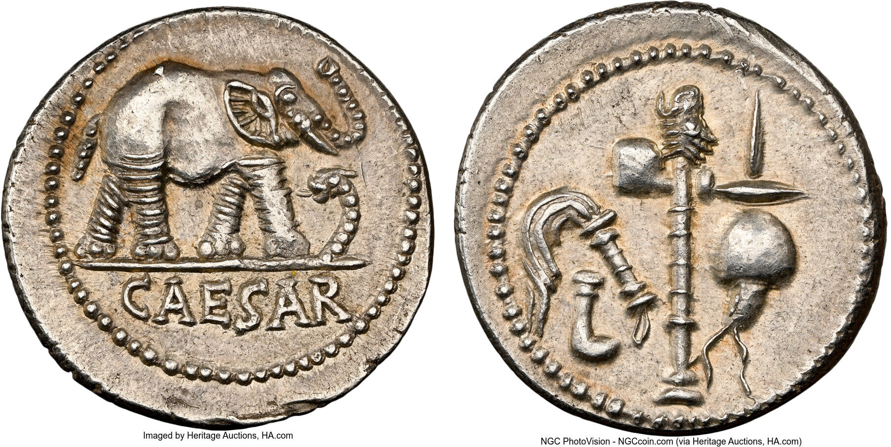 CoinArchives.com Search Results : CAESAR and elephant