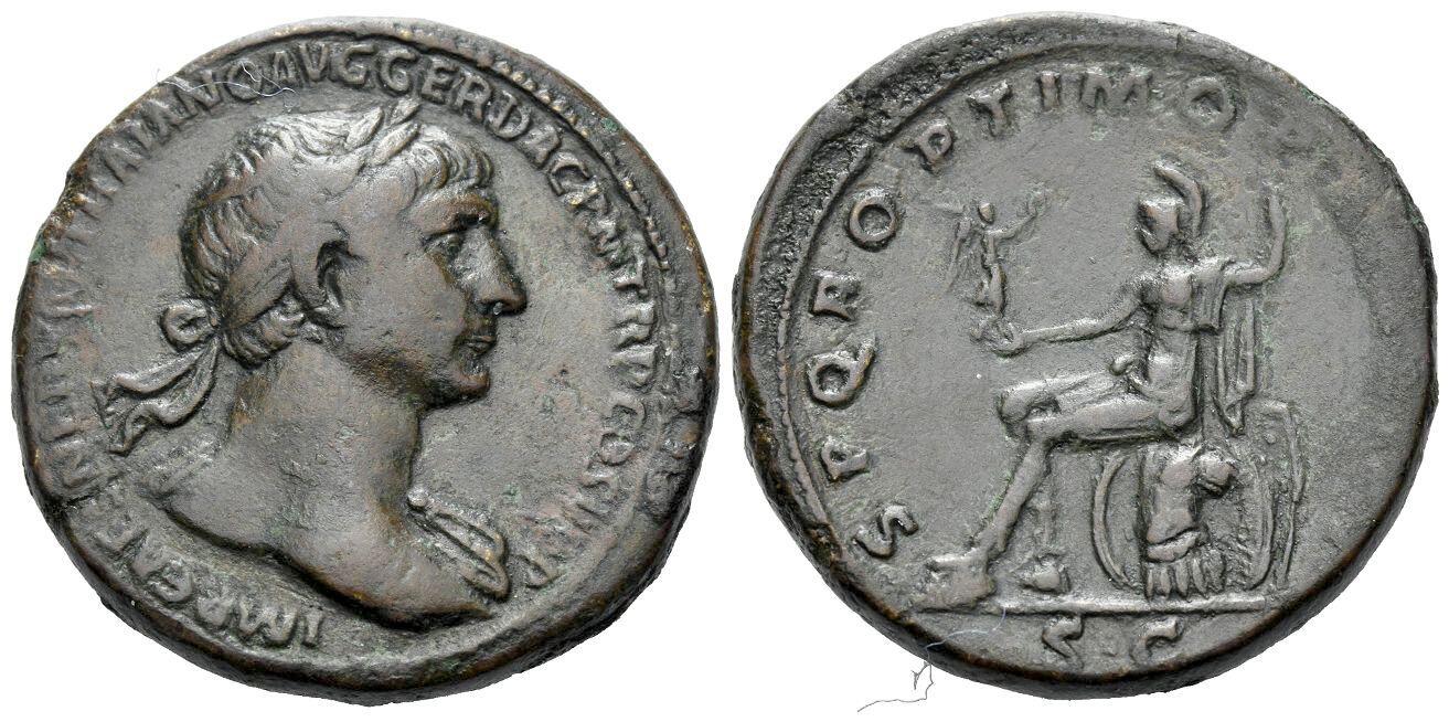 CoinArchives.com Search Results : trajan sestertius