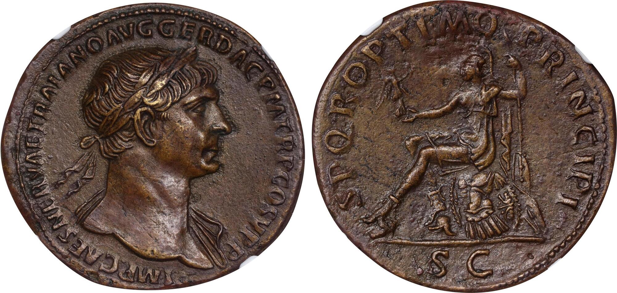 CoinArchives.com Search Results : trajan sestertius