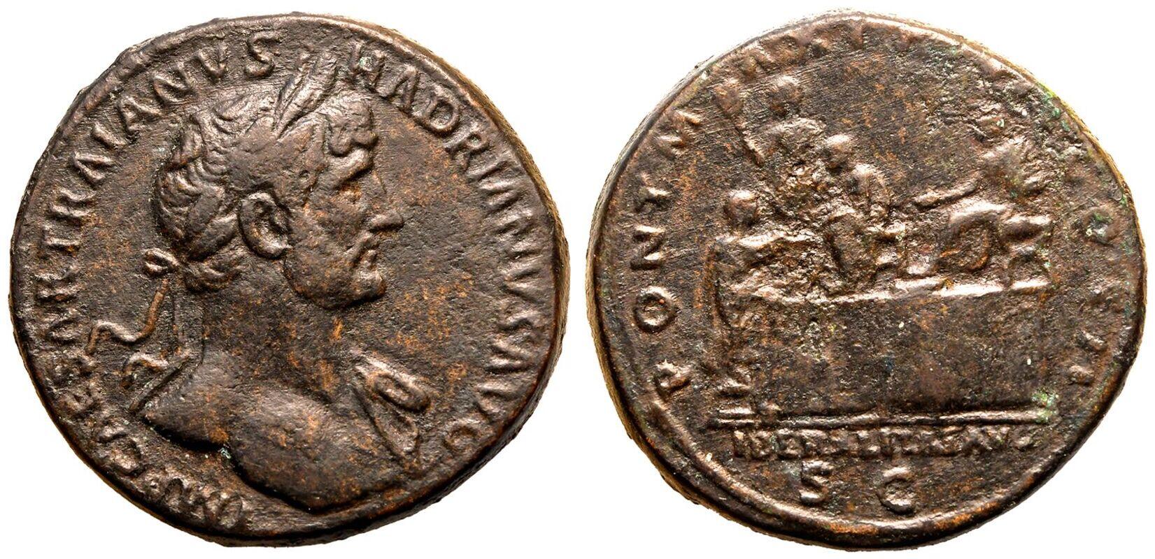 CoinArchives.com Search Results : Hadrian Sestertius