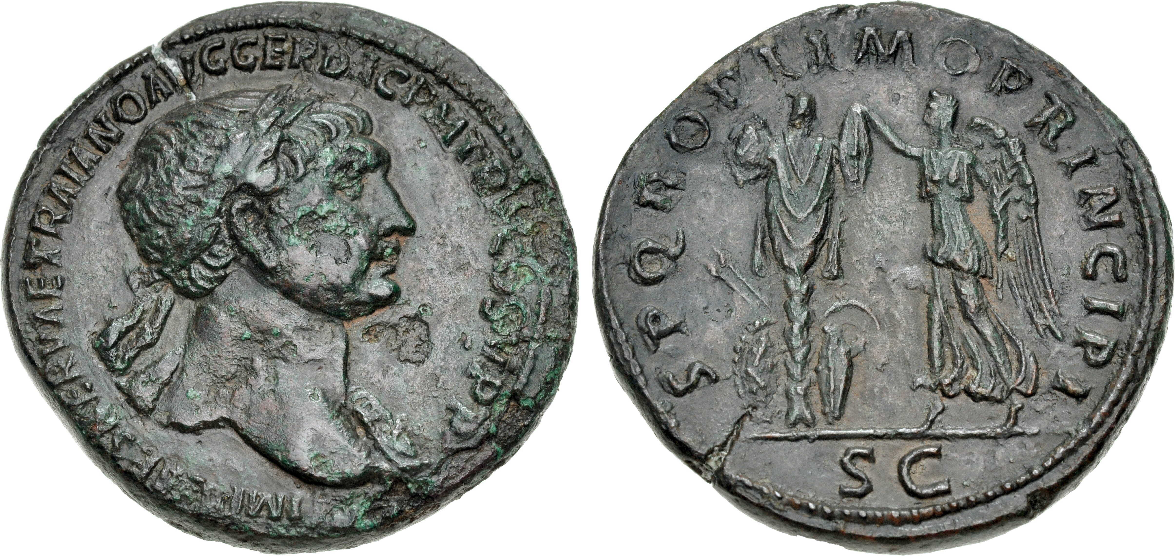 CoinArchives.com Search Results : trajan sestertius